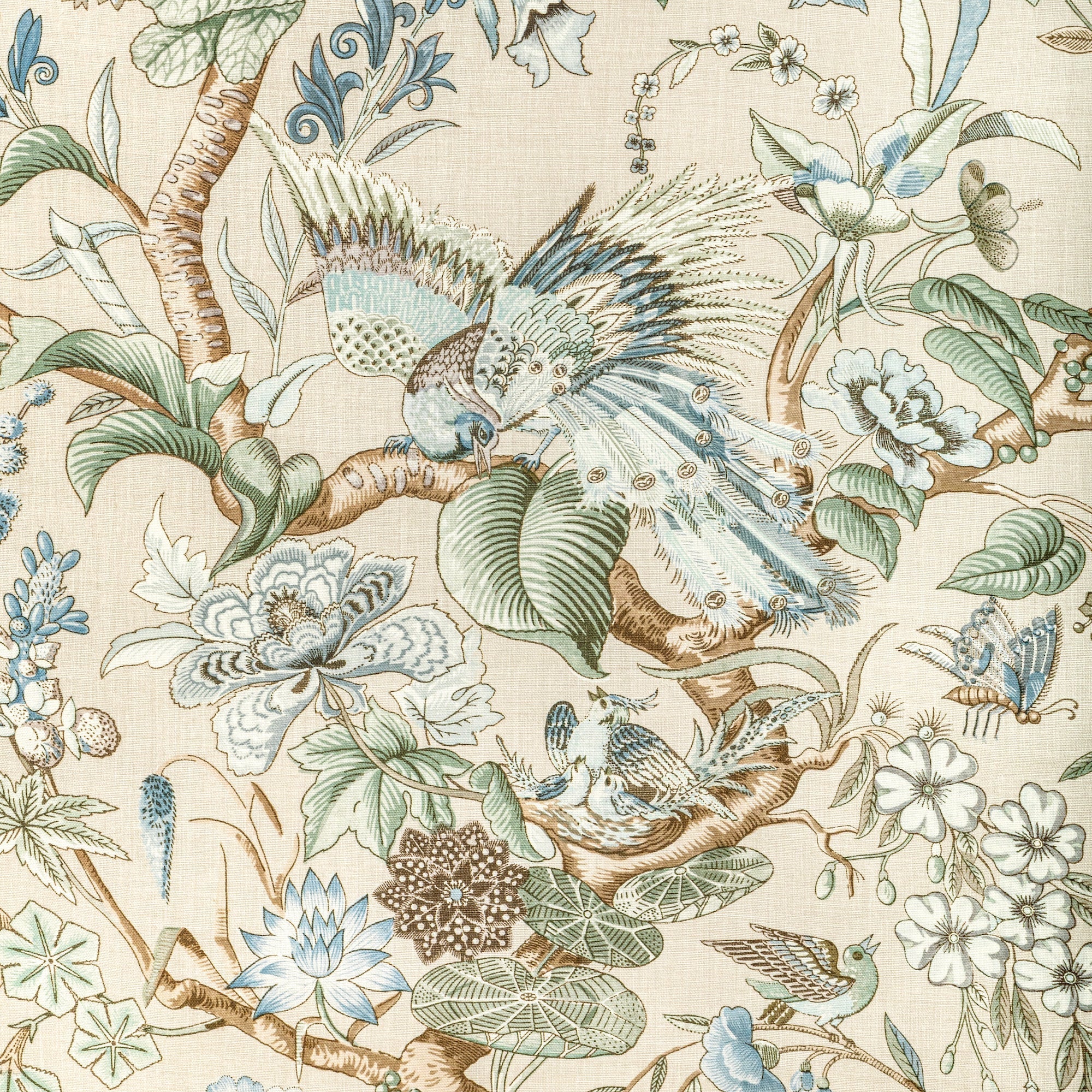 Greenfield Print Fabric (Sky) – Bunny Williams Home