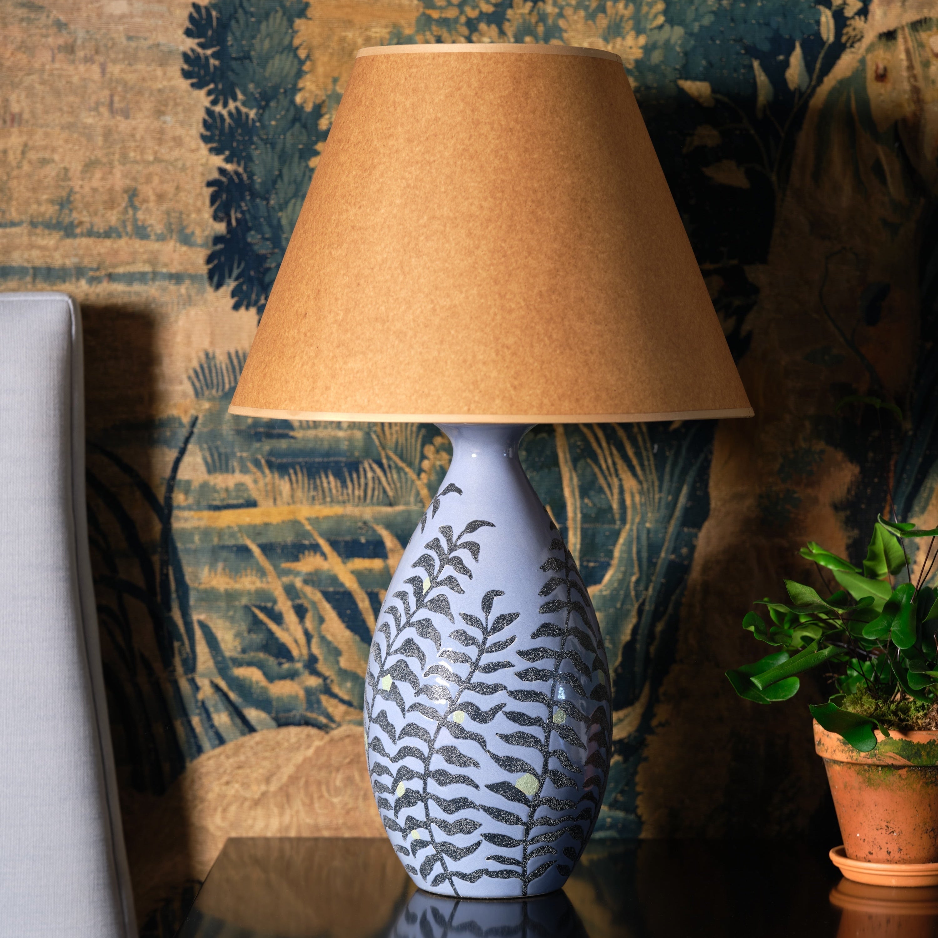 Fern Ceramic Lamp (Blue) – Bunny Williams Home