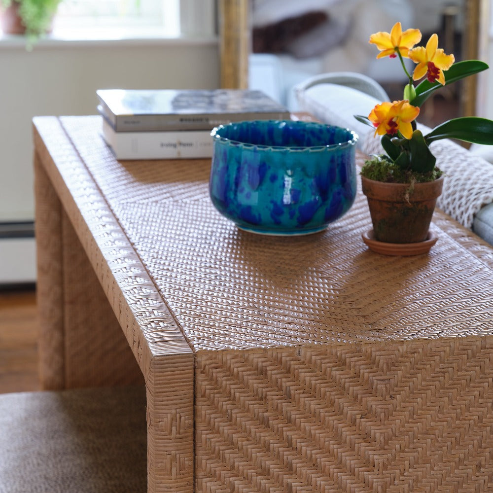 Scalloped Edge Cachepot (Turq/Blue - 5.5"H) – Bunny Williams Home