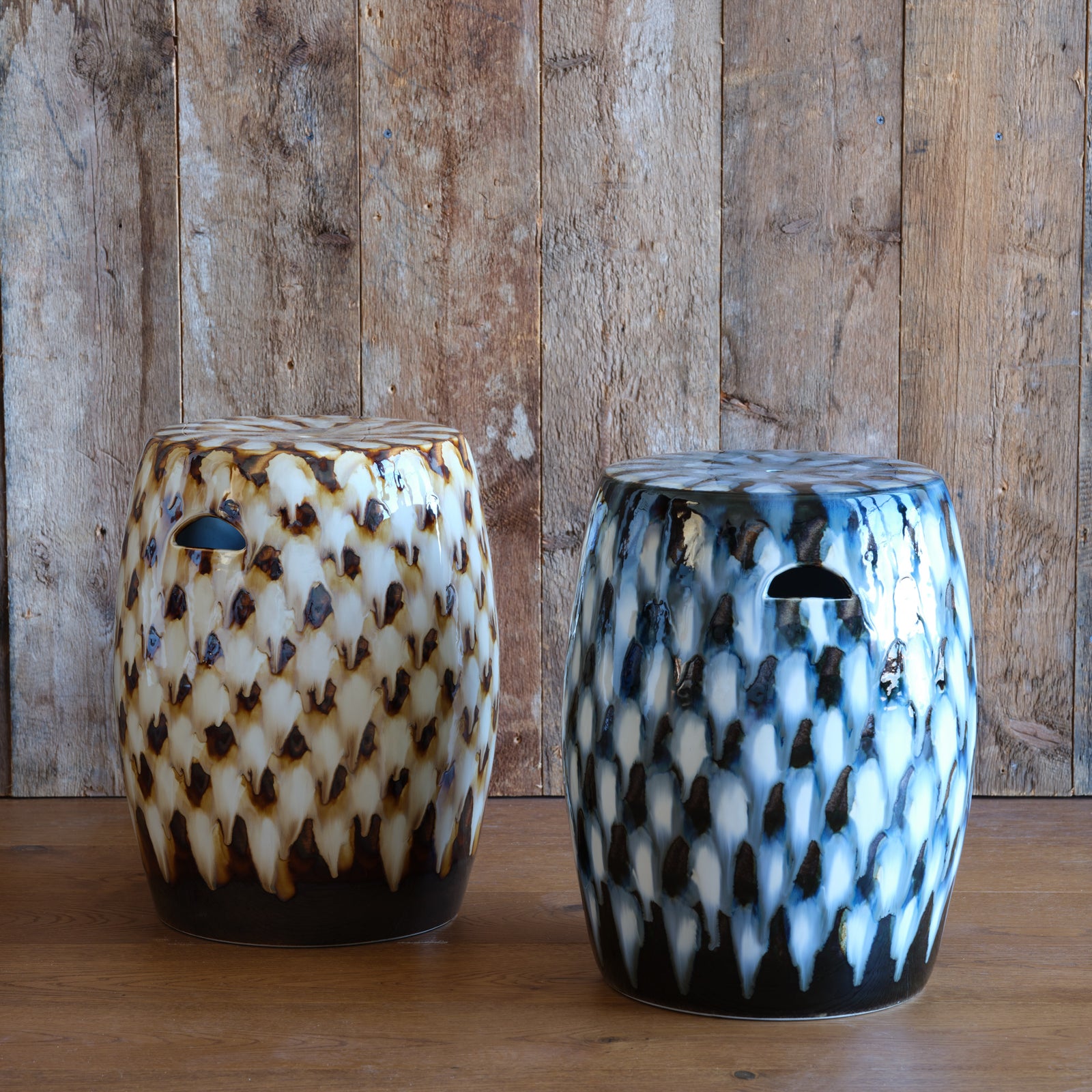 Pheasant Feather Garden Stool (Blue) – Bunny Williams Home