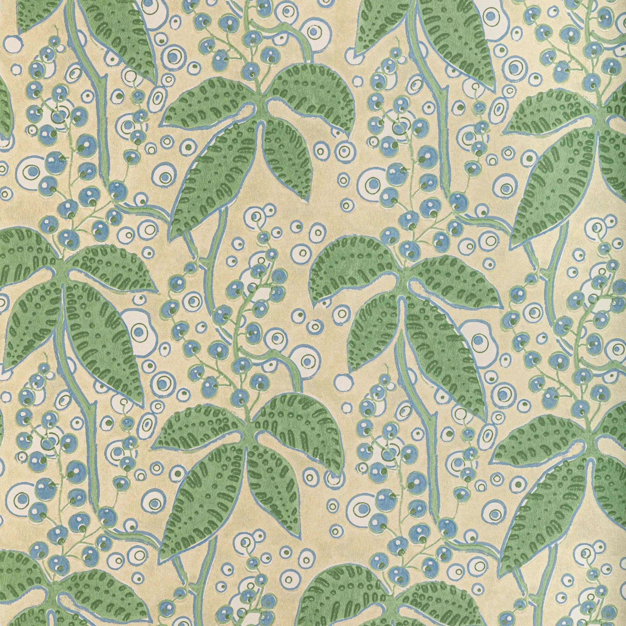 Putnam Paper Wallpaper (Leaf/Blue) - Bunny Williams for Lee Jofa ...