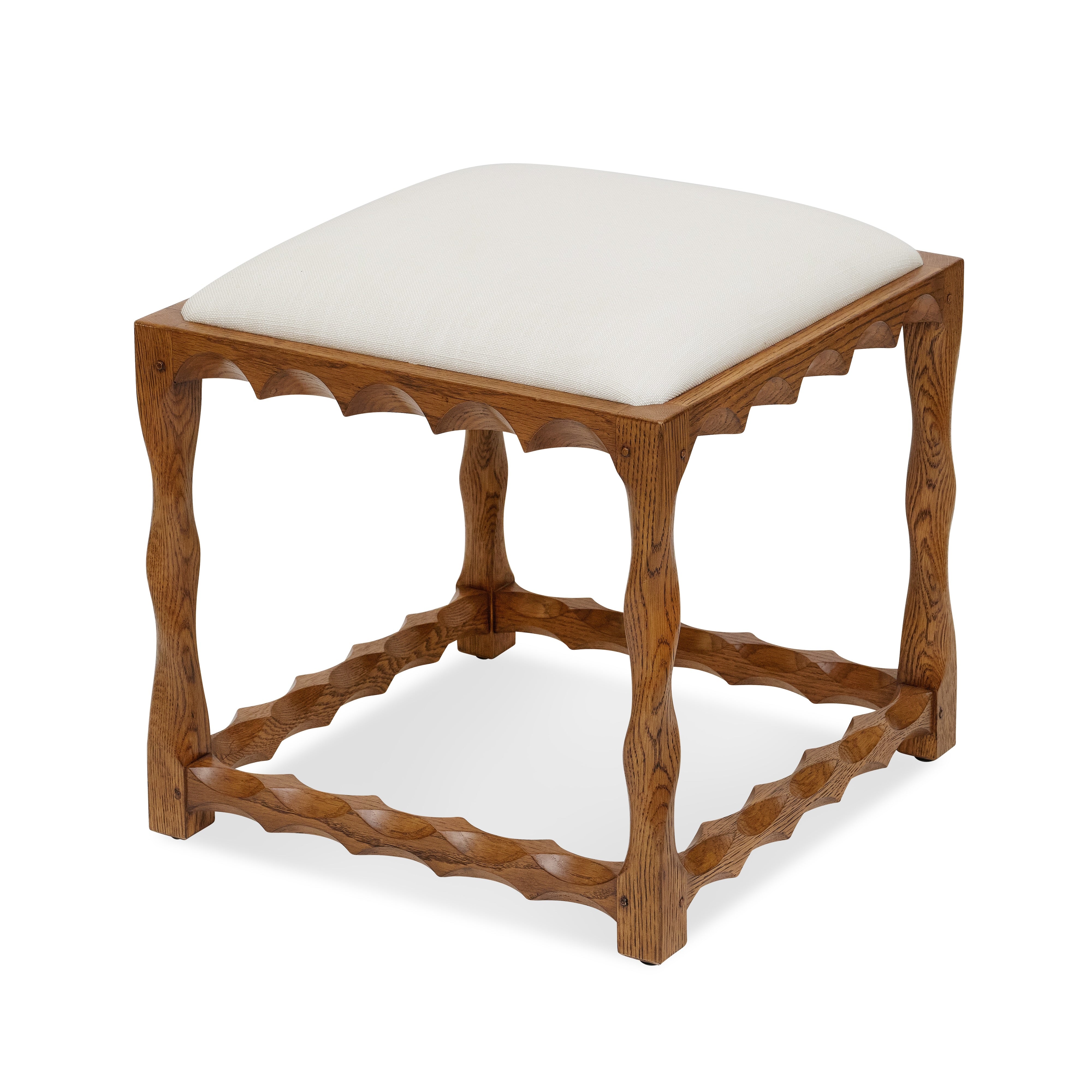 Scallop Upholstered Stool – Bunny Williams Home