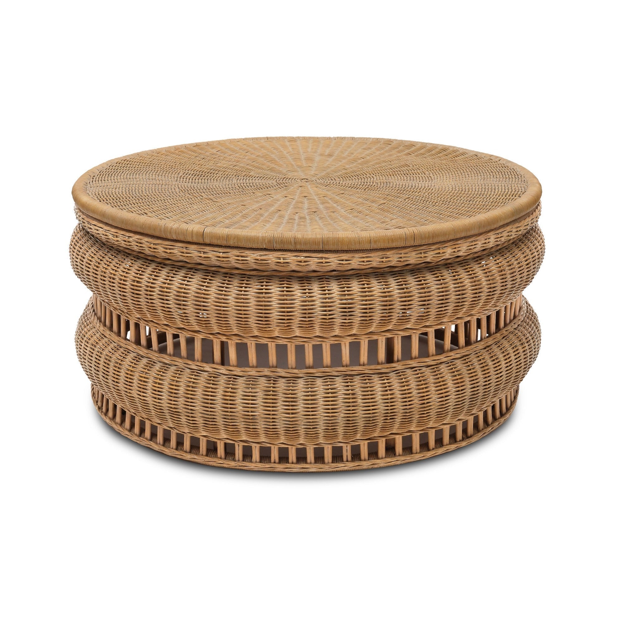 Tambour Wicker Coffee Table by Bunny Williams Home